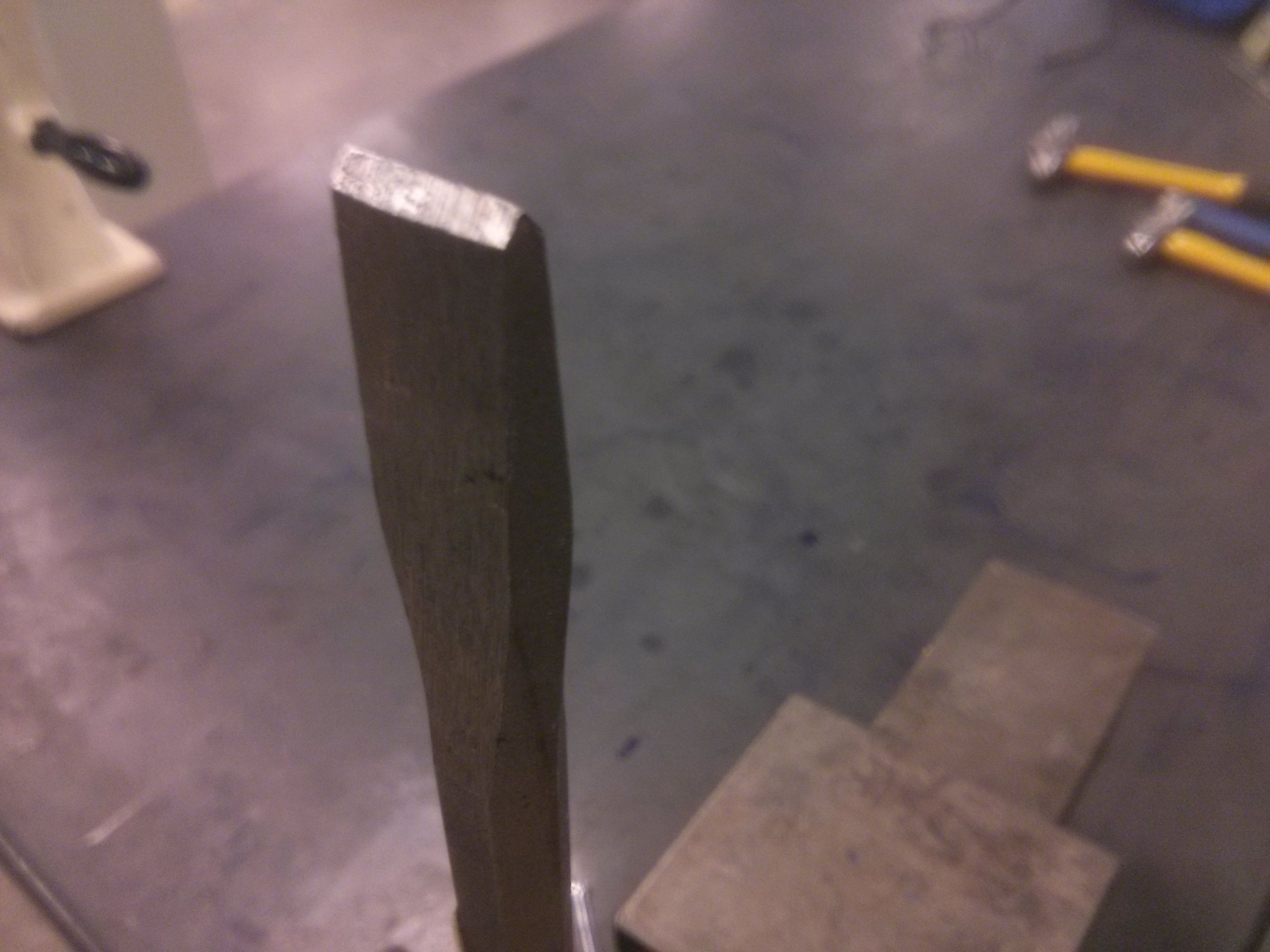 How to Roll and Emboss Sheet Metal With a Blunt Chisel : 3 Steps ...