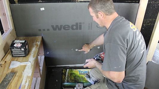 How to Build a Walk-In Shower (Part 2: Wedi Wall Installation) : 23 ...