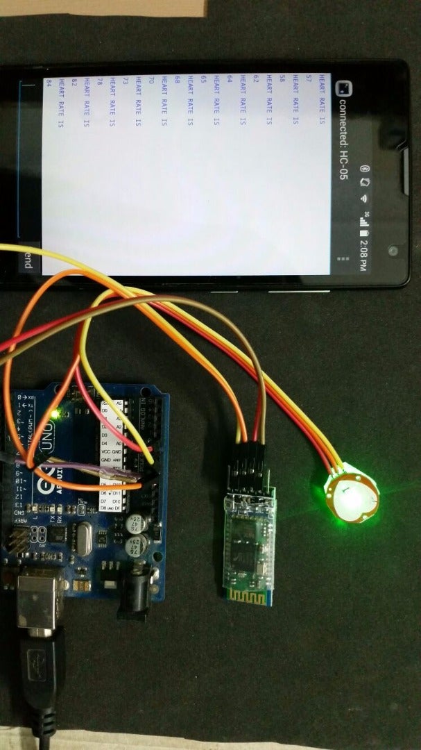 Pulse Sensor With Bluetooth And Arduino 5 Steps Instructables