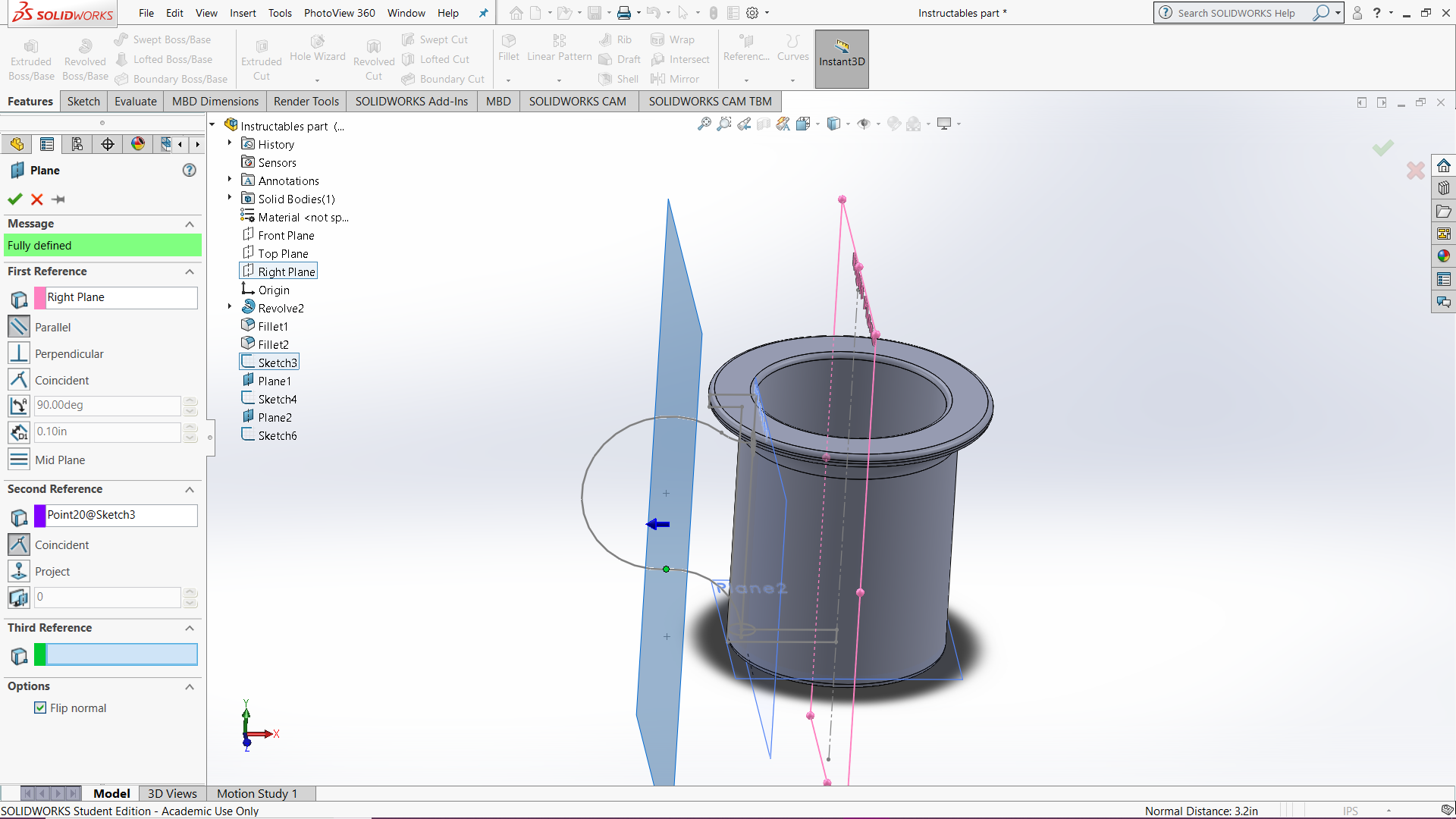 Differentiating Between the Sweep and Loft Commands on Solidworks 2020 ...