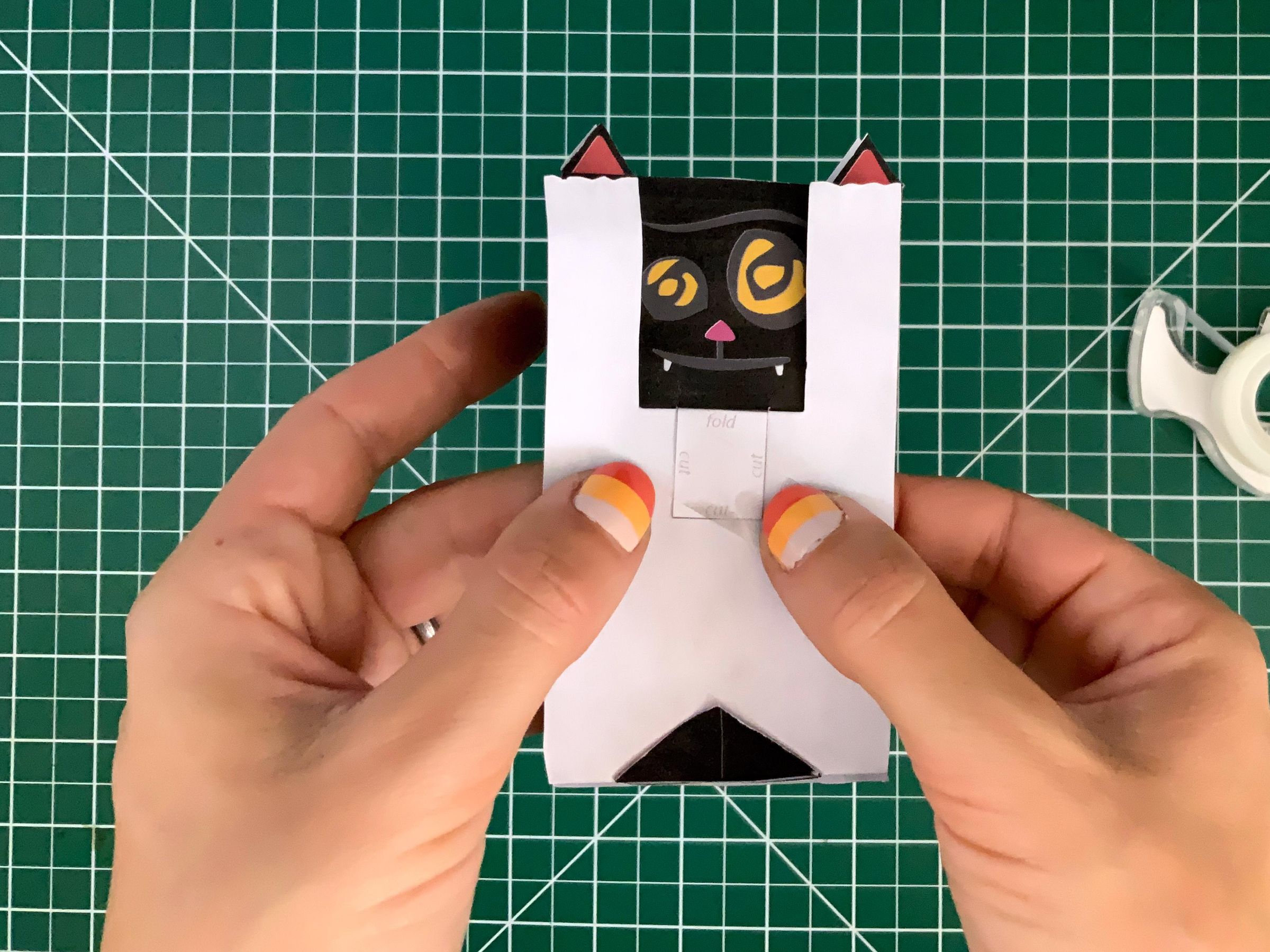Free Halloween Black Cat-A-Pult Papercraft : 8 Steps (with Pictures ...