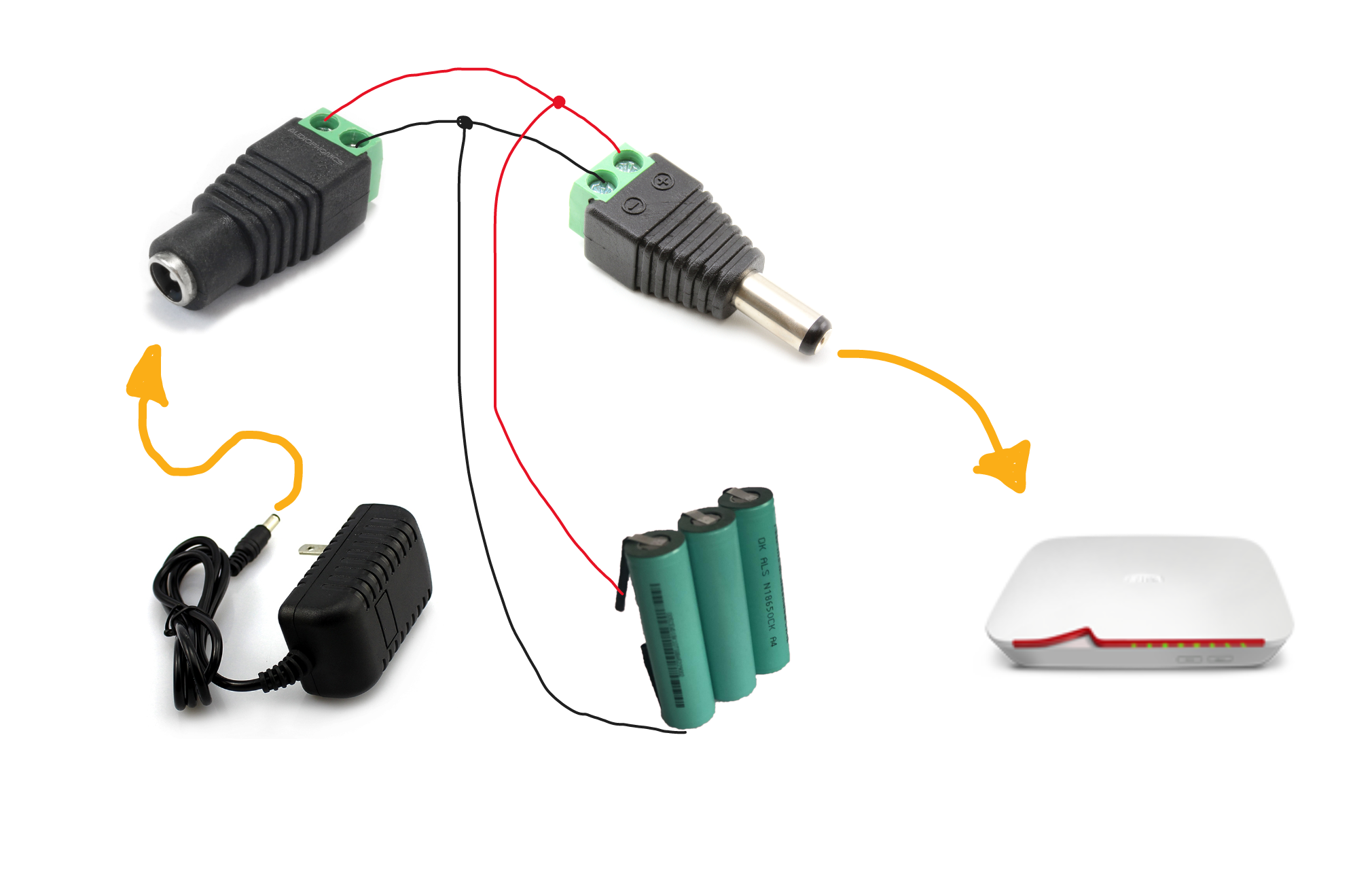 DIY UPS (Emergency Battery) for Routers So It Won't Turn Off When the ...