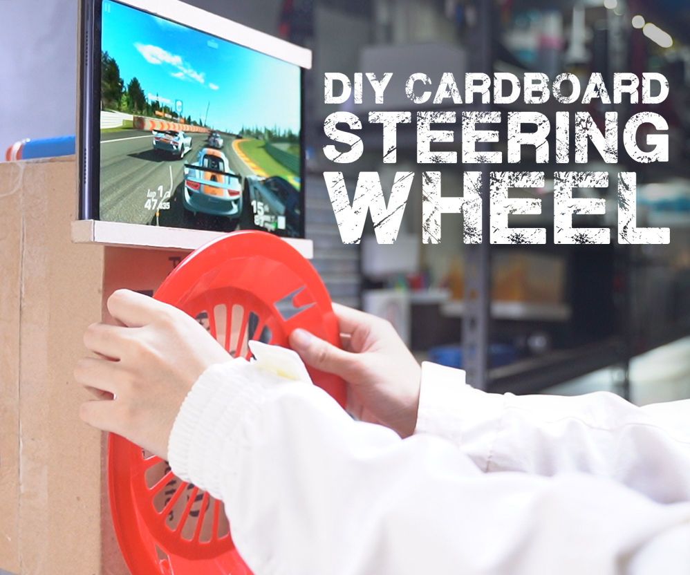 diy cardboard gaming steering wheel DIY Project - Step-by-Step DIY ...