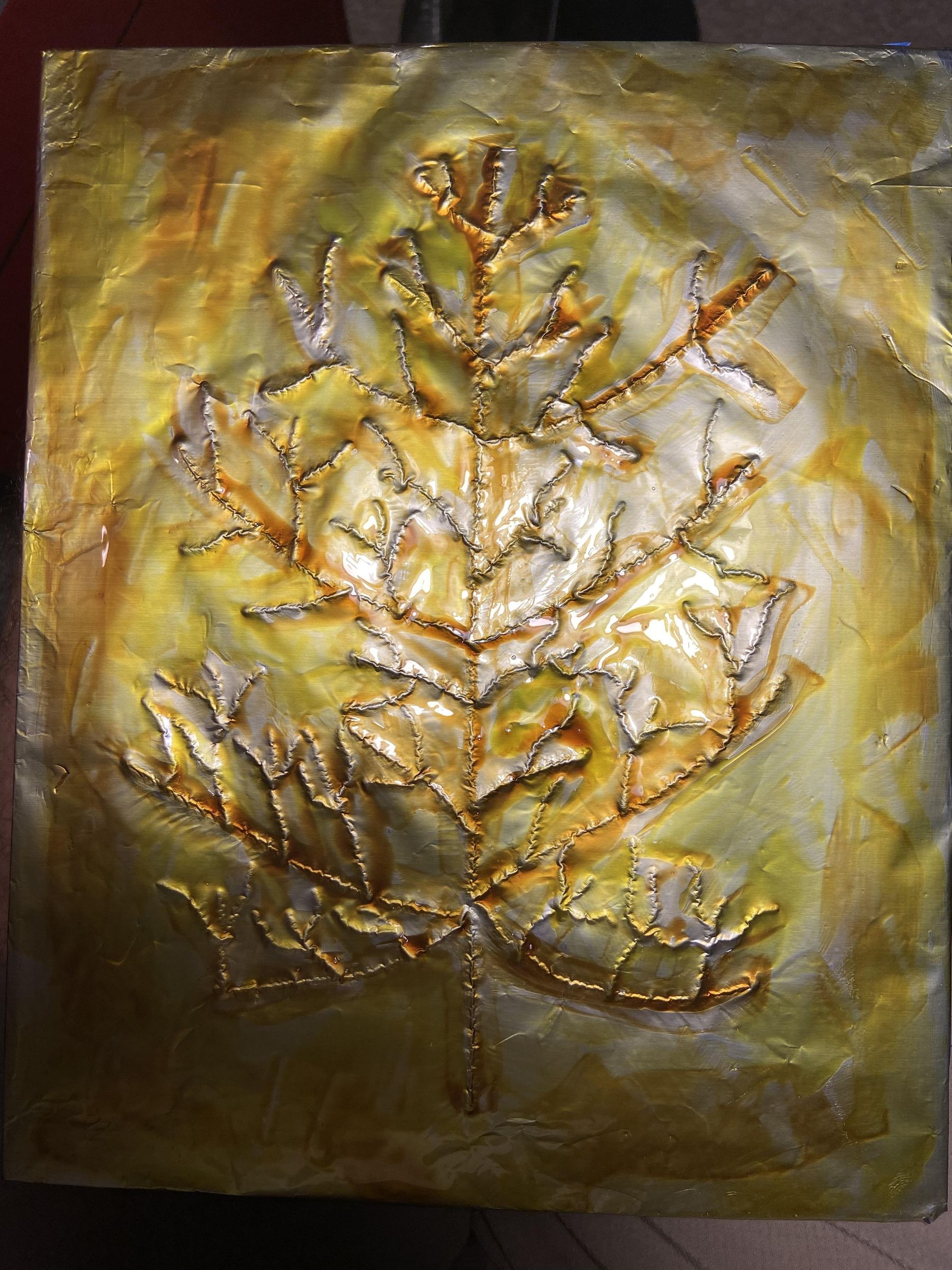 How to Make Leaf Embossed Painting / Metal Art : 4 Steps - Instructables
