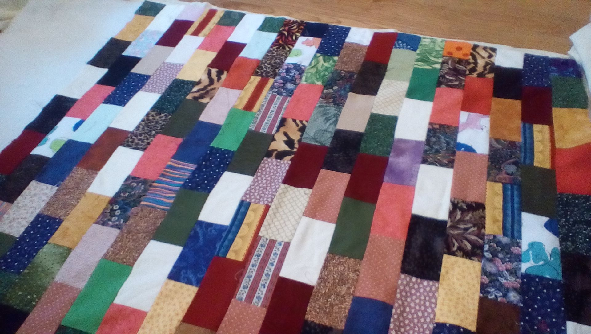 World's Easiest Beginner Quilt (Brick Wall Quilt) : 6 Steps (with ...