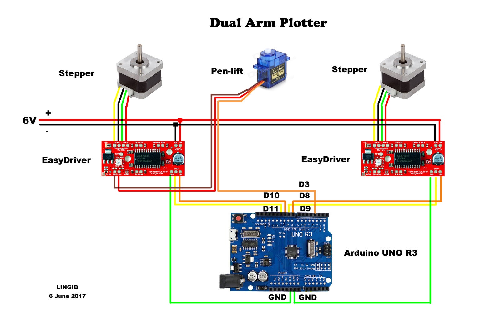 Cnc Dual Arm Plotter 11 Steps With Pictures Instructables