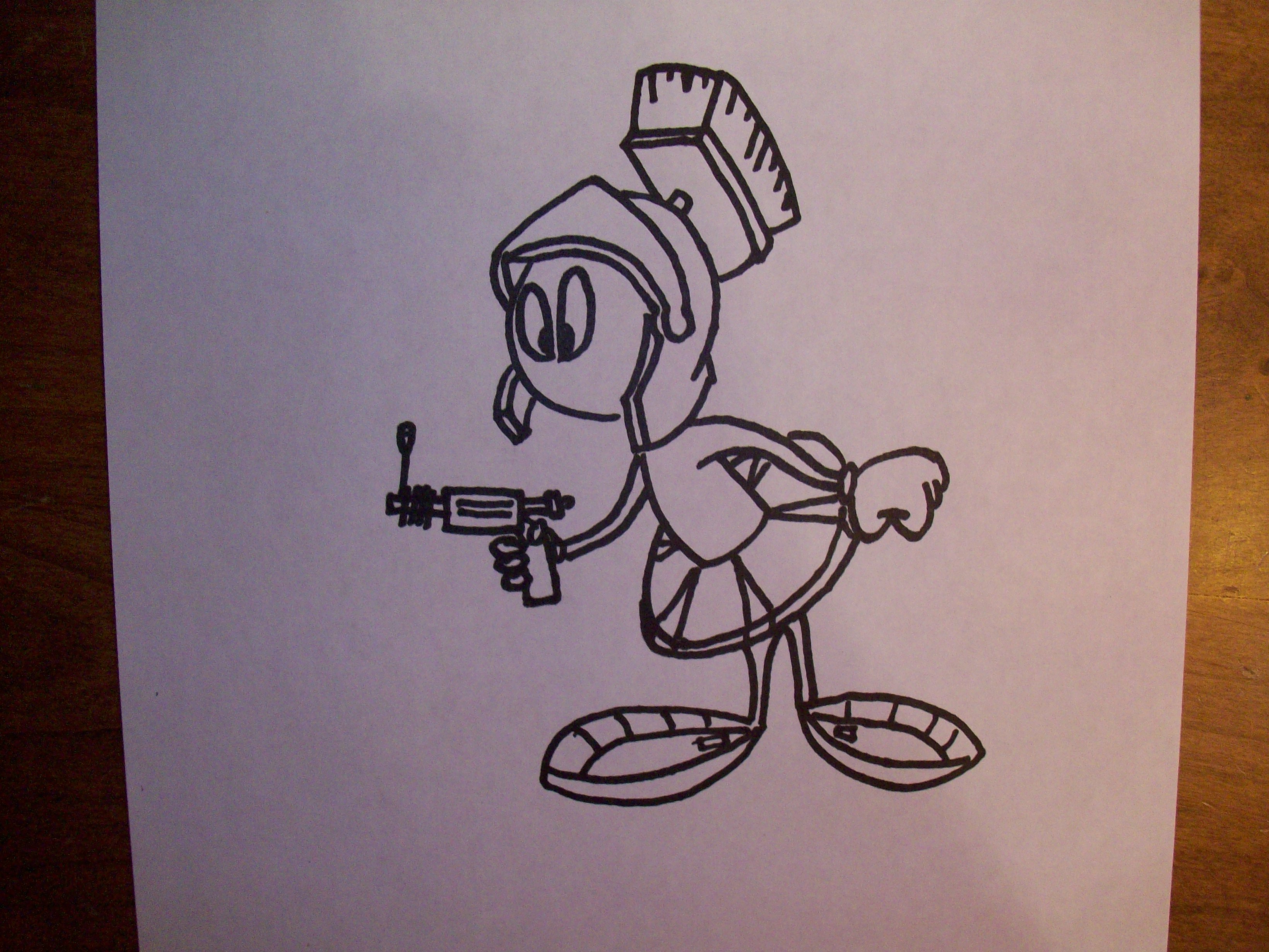 How to Draw Marvin the Martian (from Looney Tunes) : 6 Steps ...