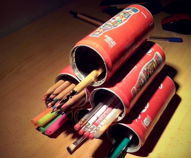 Pyramid of Horizontal Pencil Holders (Made of Tin Cans) : 4 Steps (with ...