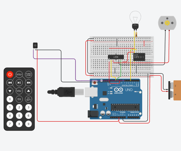 Creating Remote Controlled DC MOTOR and Bulb With IR Remote : 3 Steps - Instructables