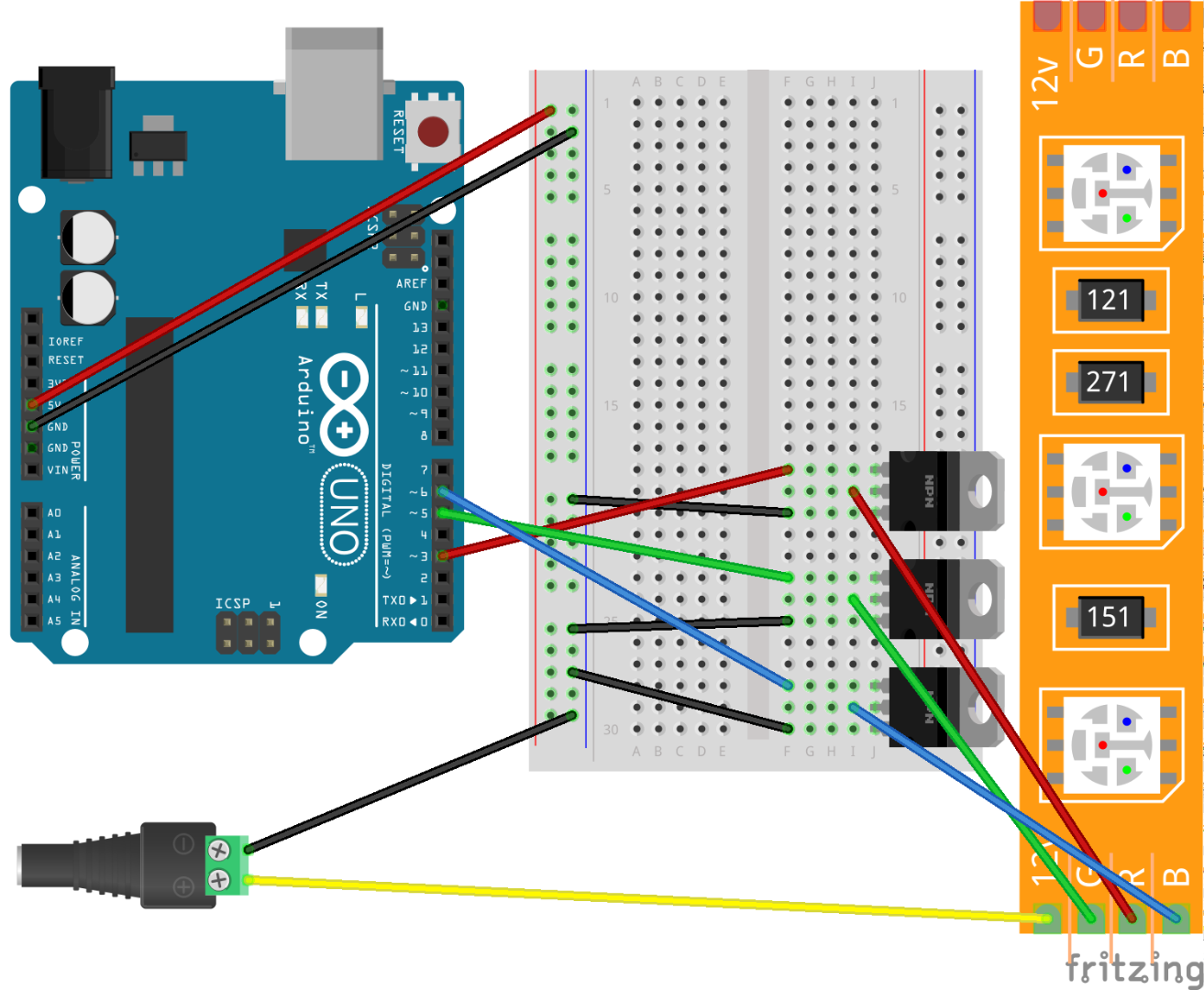 Control a LED Light Strip's Color Via an Arduino and an IPhone Over BLE ...