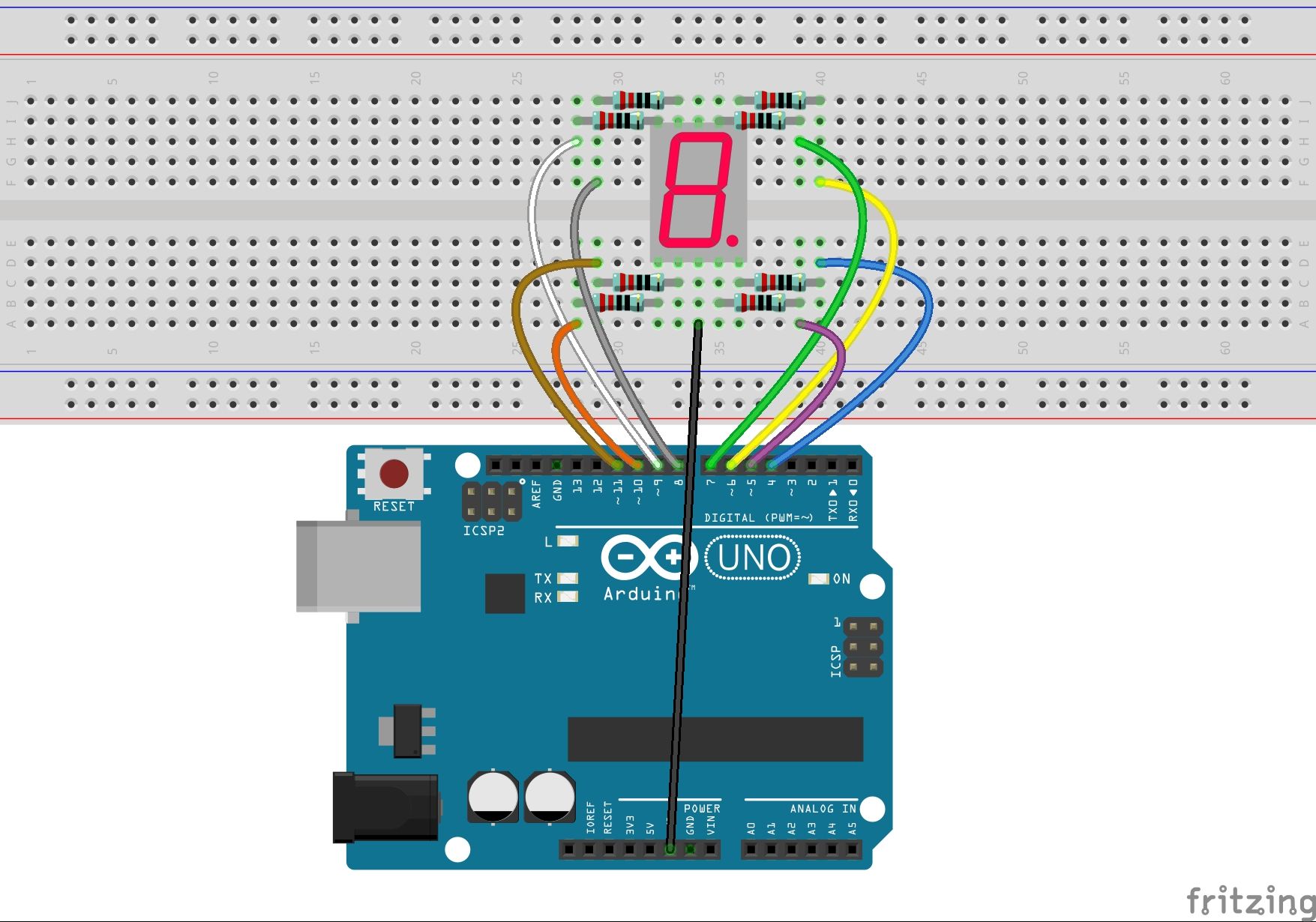 7-segment Display Using Arduino Uno R3 : 6 Steps - Instructables