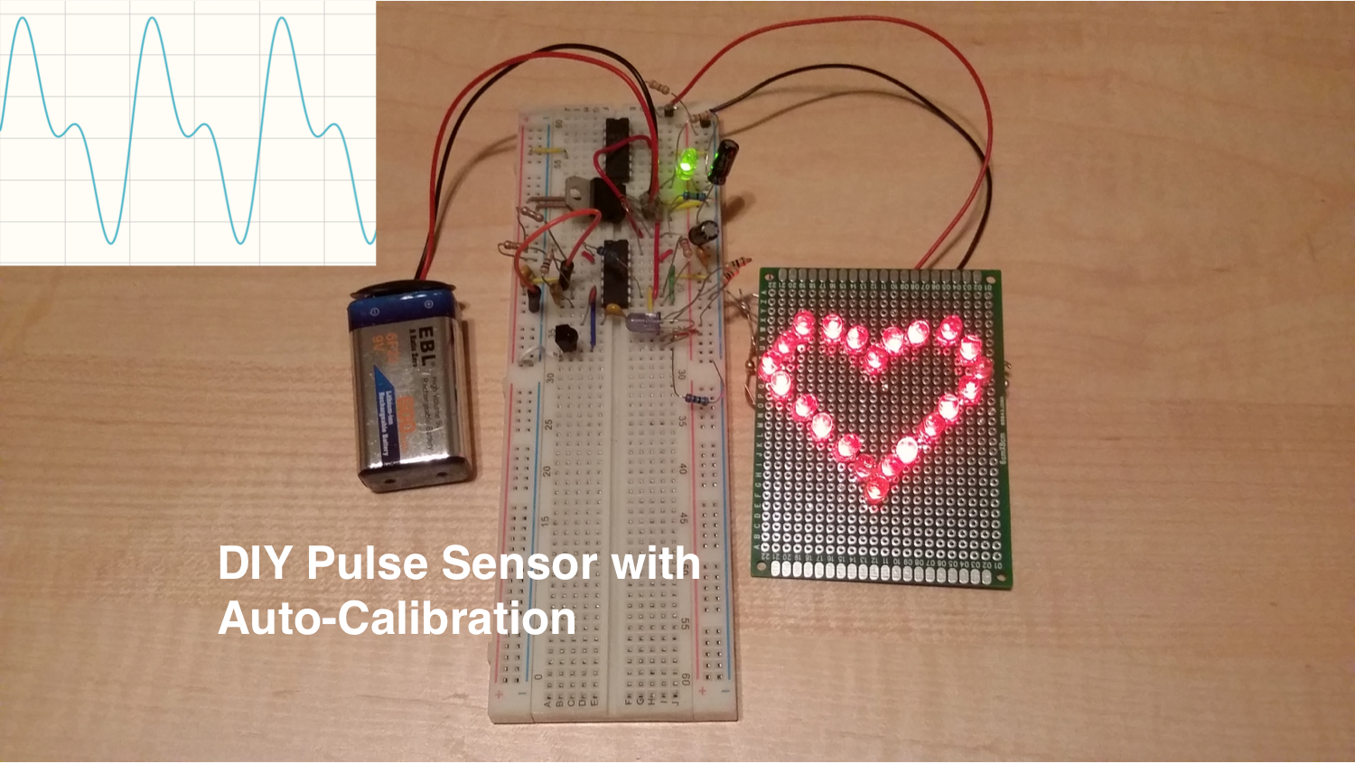 PulseFit - DIY Heart Sensor With Auto-Adjusted Threshold and Heart-Shaped LED Heartbeat ...