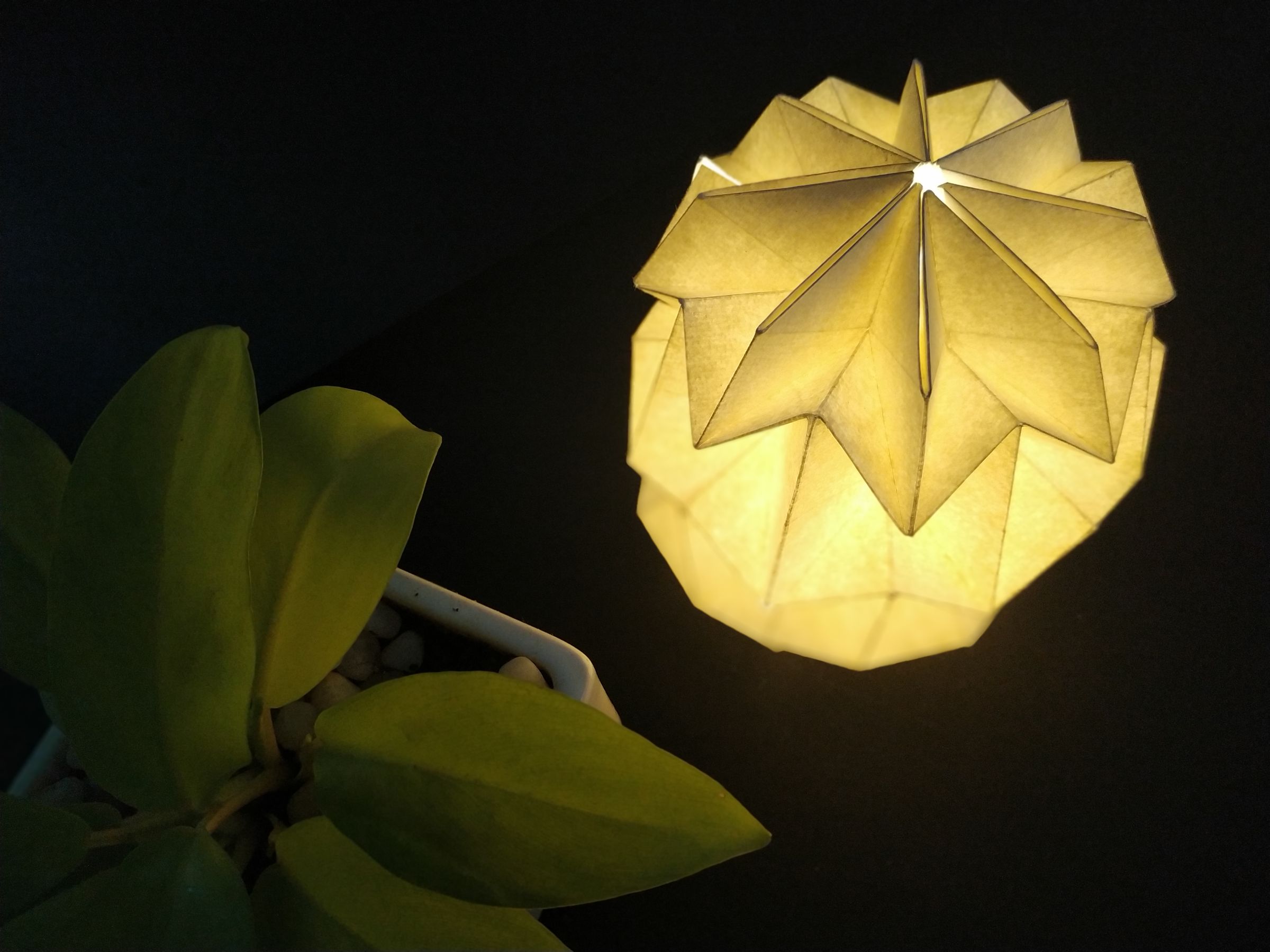 Origami Paper Lamp Shade : 15 Steps - Instructables