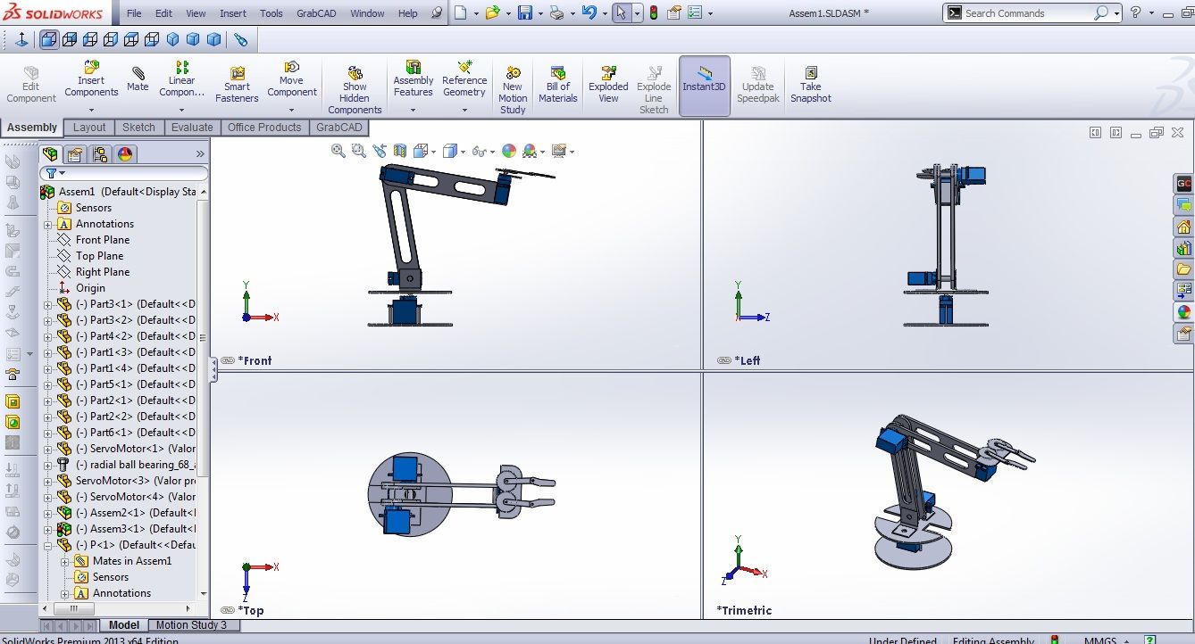 Robotic Arm SolidWorks - Instructables