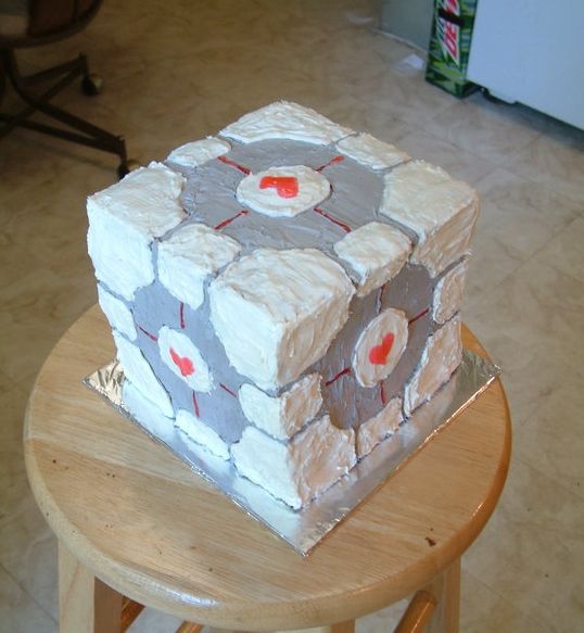 Making a Companion Cube Cake : 10 Steps (with Pictures) - Instructables