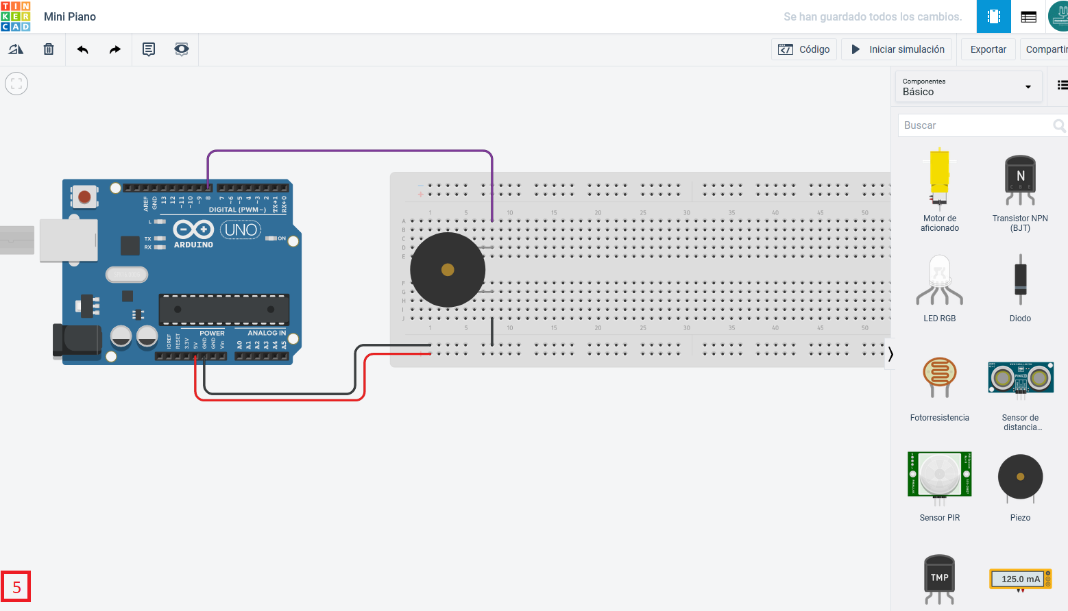 ¡Mini Piano Con Arduino! : 7 Steps - Instructables