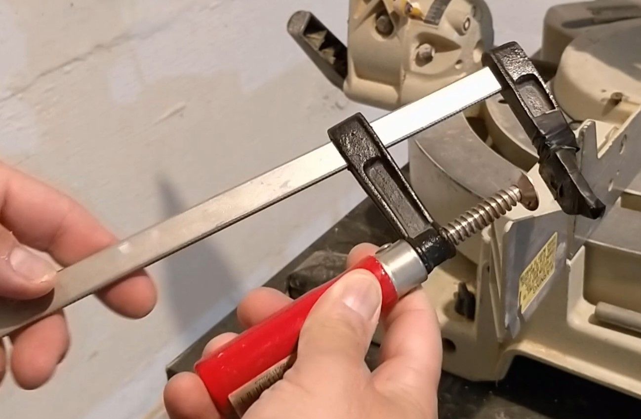 Simple Homemade Miter Saw Clamp - From Existing F Type Clamp | DIY : 19 ...