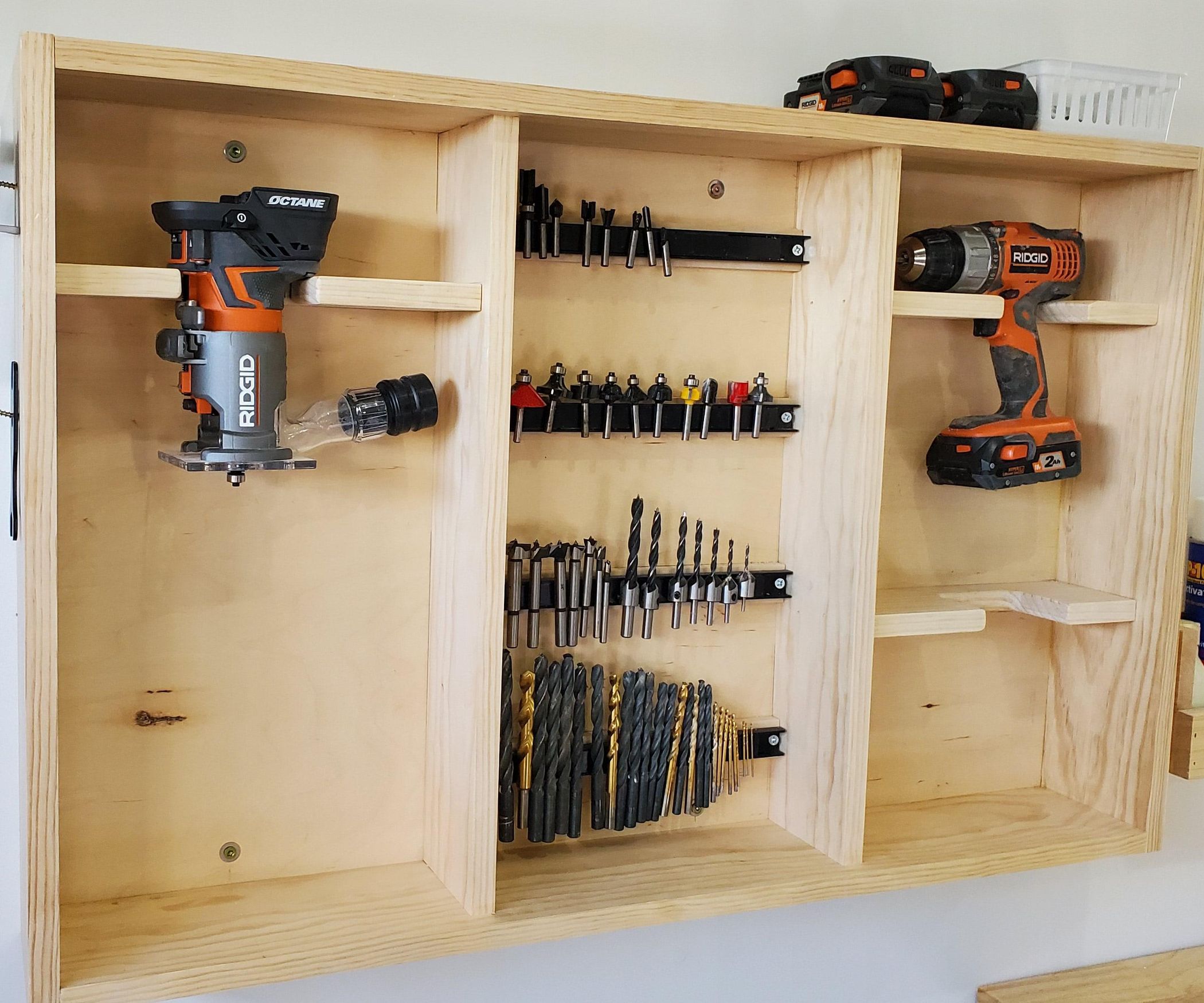 Custom Tool Wall Organizer | Router and Drill Station : 7 Steps (with ...