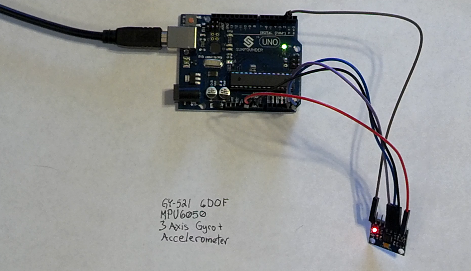 GY-521 MPU6050 3 Axis Gyroscope and Accelerometer With Arduino : 4 ...