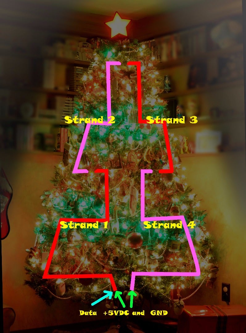 Arduino Controlled Positional RGB LED Christmas Tree : 6 Steps (with ...