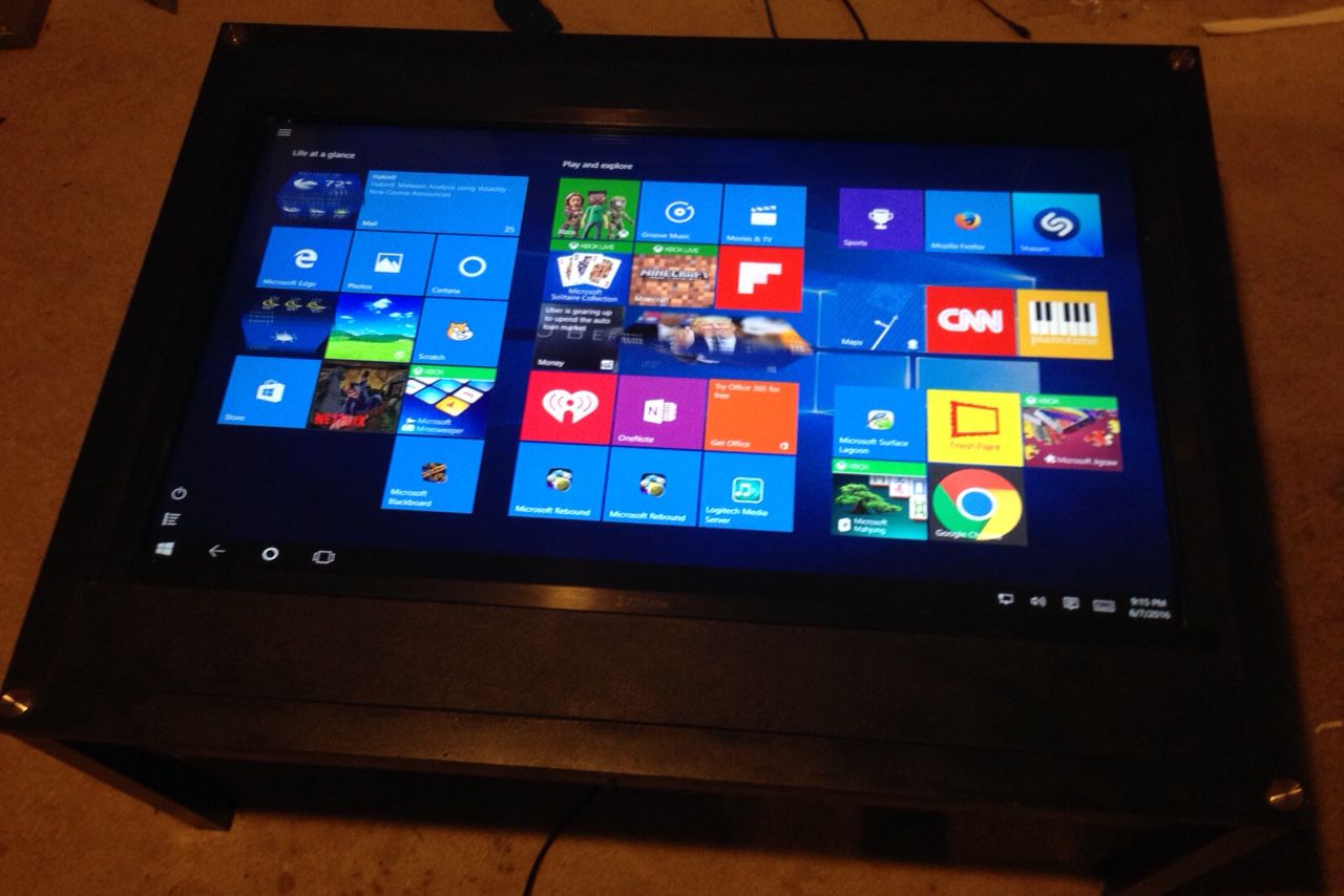 Microsoft Surface Hub on the Cheap: Touchscreen Coffee Table : 5 Steps ...
