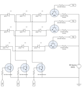 Multiplexing With Arduino - Transistors (I Made It at Techshop) : 7 Steps - Instructables