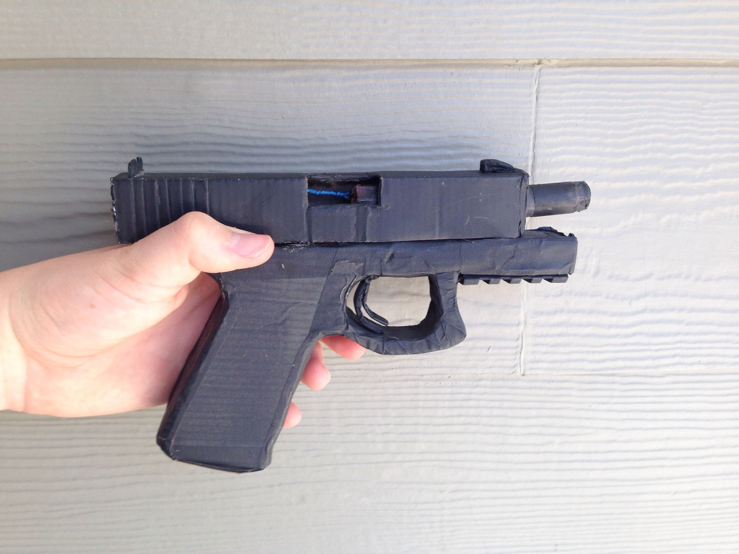 Make a Cardboard Glock With Working Parts : 9 Steps - Instructables