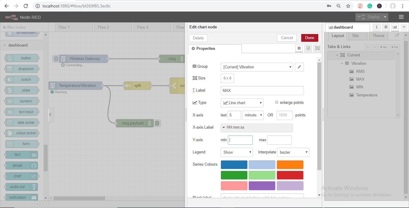 Node-RED With IoT Long Range Vibration and Temperature Sensor : 34 ...