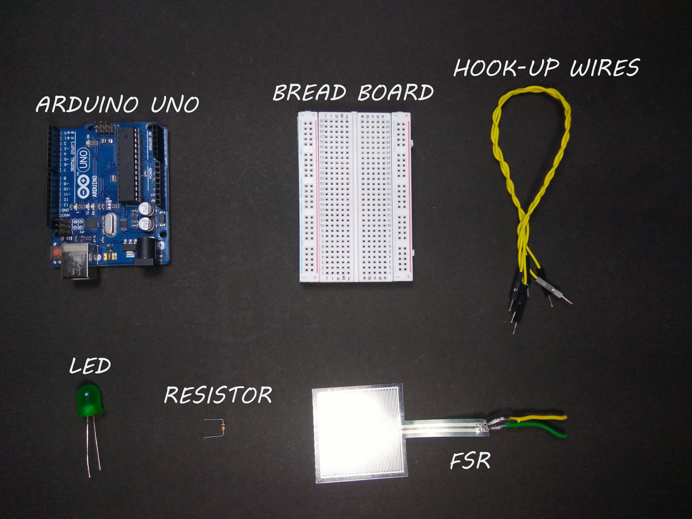 Interfacing Force Sensitive Resistor to Arduino : 5 Steps (with ...