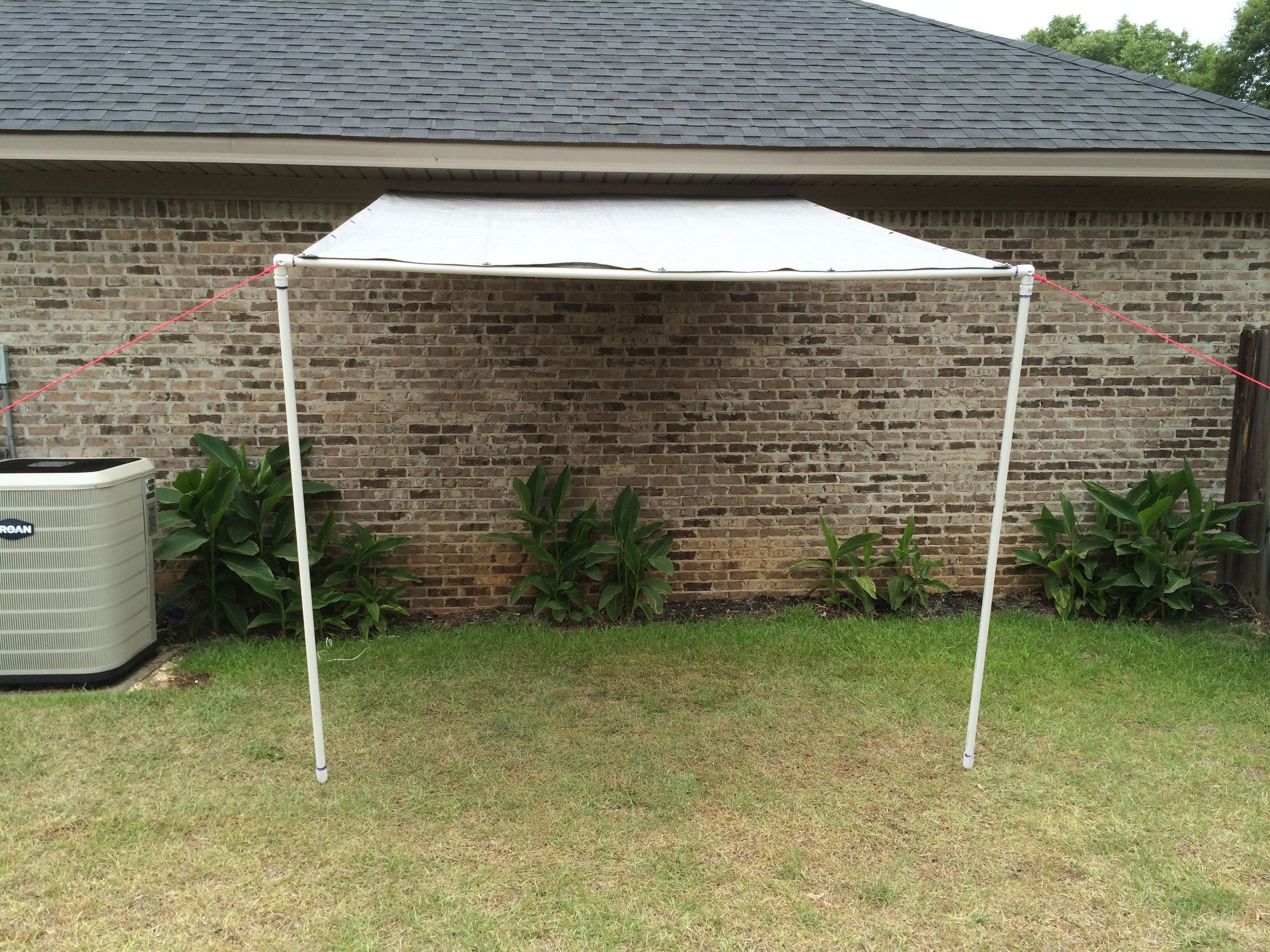 Tarp and PVC Canopy Lean-to Workspace : 12 Steps - Instructables