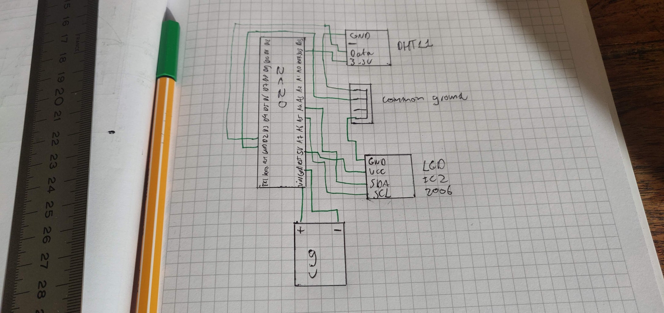 Arduino Nano Temperature And Humidity With Dht11 And An Lcd 3 Steps