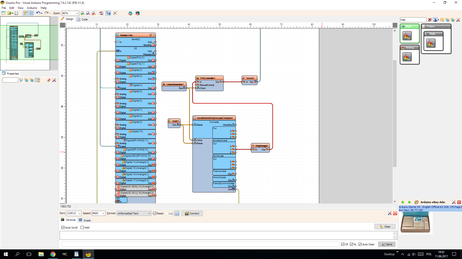 PID Controller Servo VISUINO : 3 Steps - Instructables