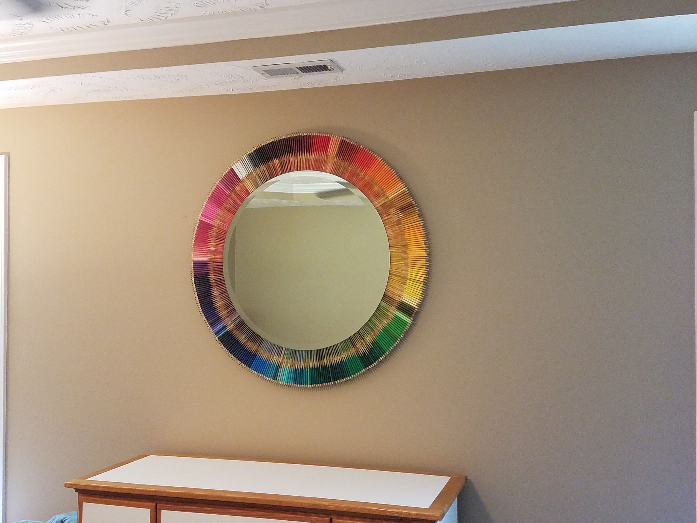 Rainbow Colored Pencil Mirror : 13 Steps (with Pictures) - Instructables