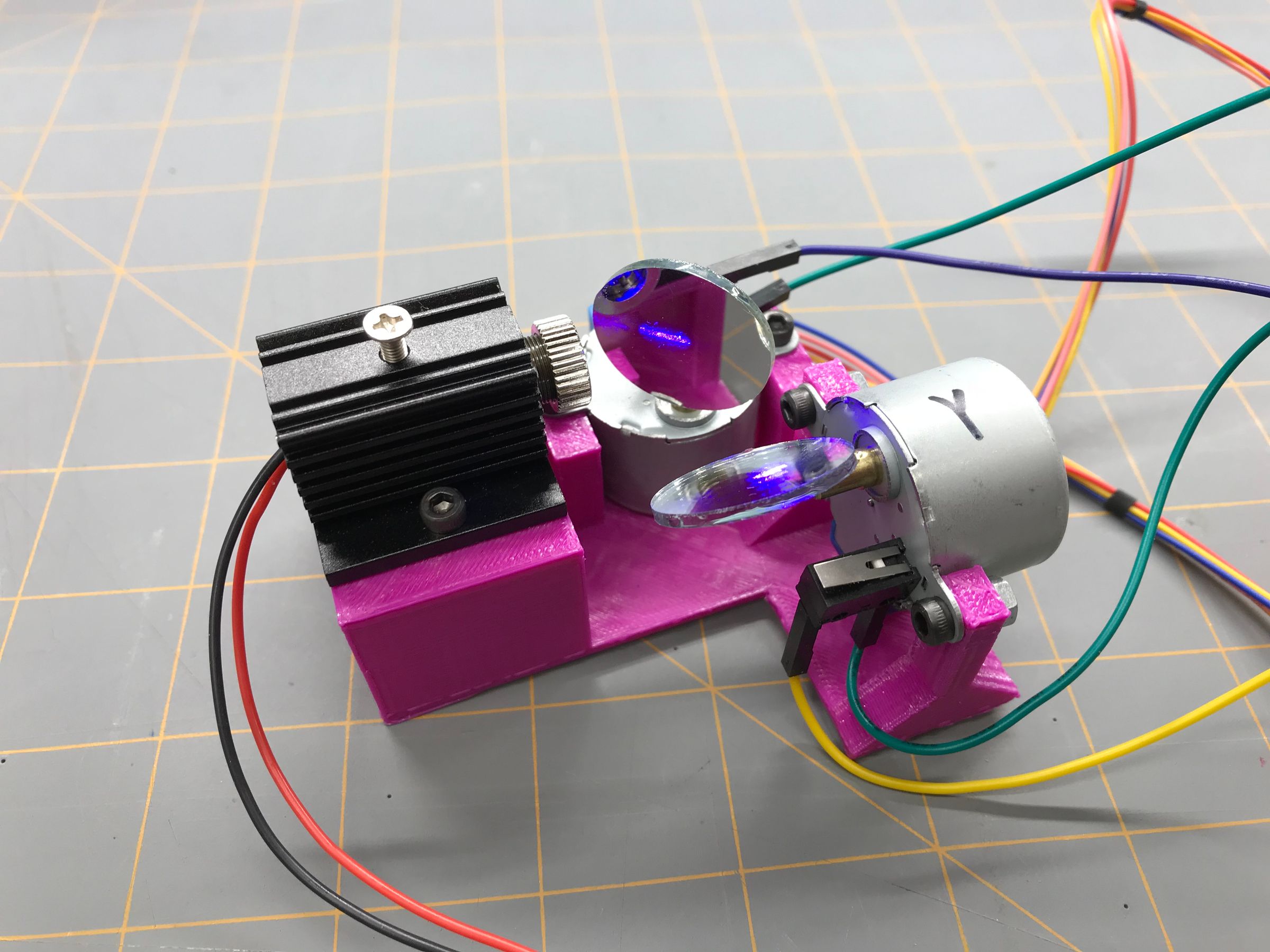 3D Printed Laser XY Scanner - Draw, Cut, Engrave, or Scan : 15 Steps ...