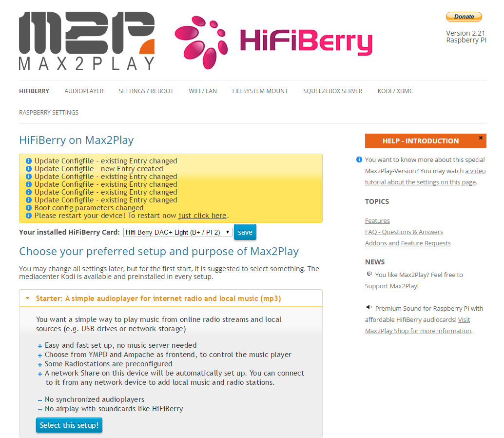 High-End Sound With 7 Inch Touchscreen Control Based on Raspberry Pi and Max2Play : 6 Steps ...