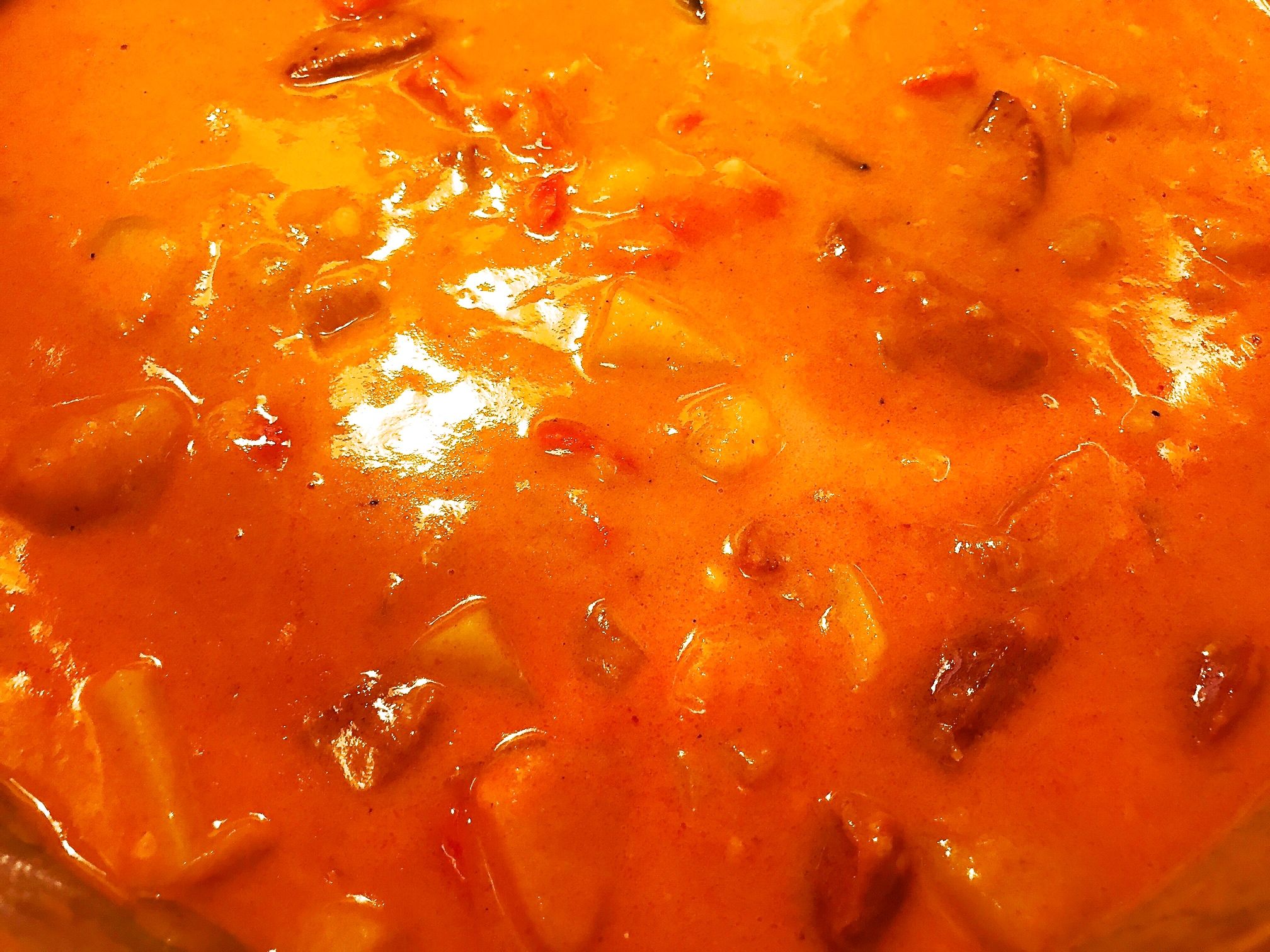 Authentic Hungarian "Krumplileves”, (Creamy Potato Soup With Sausage ...