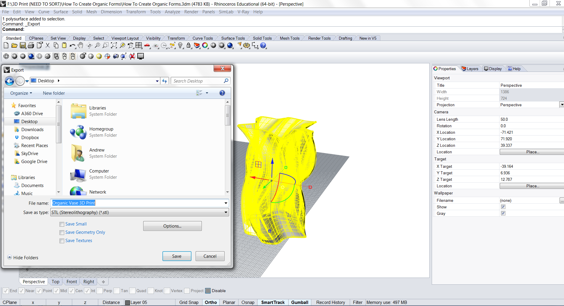 How to Create 3D Printed Organic Forms and Vases : 23 Steps (with ...