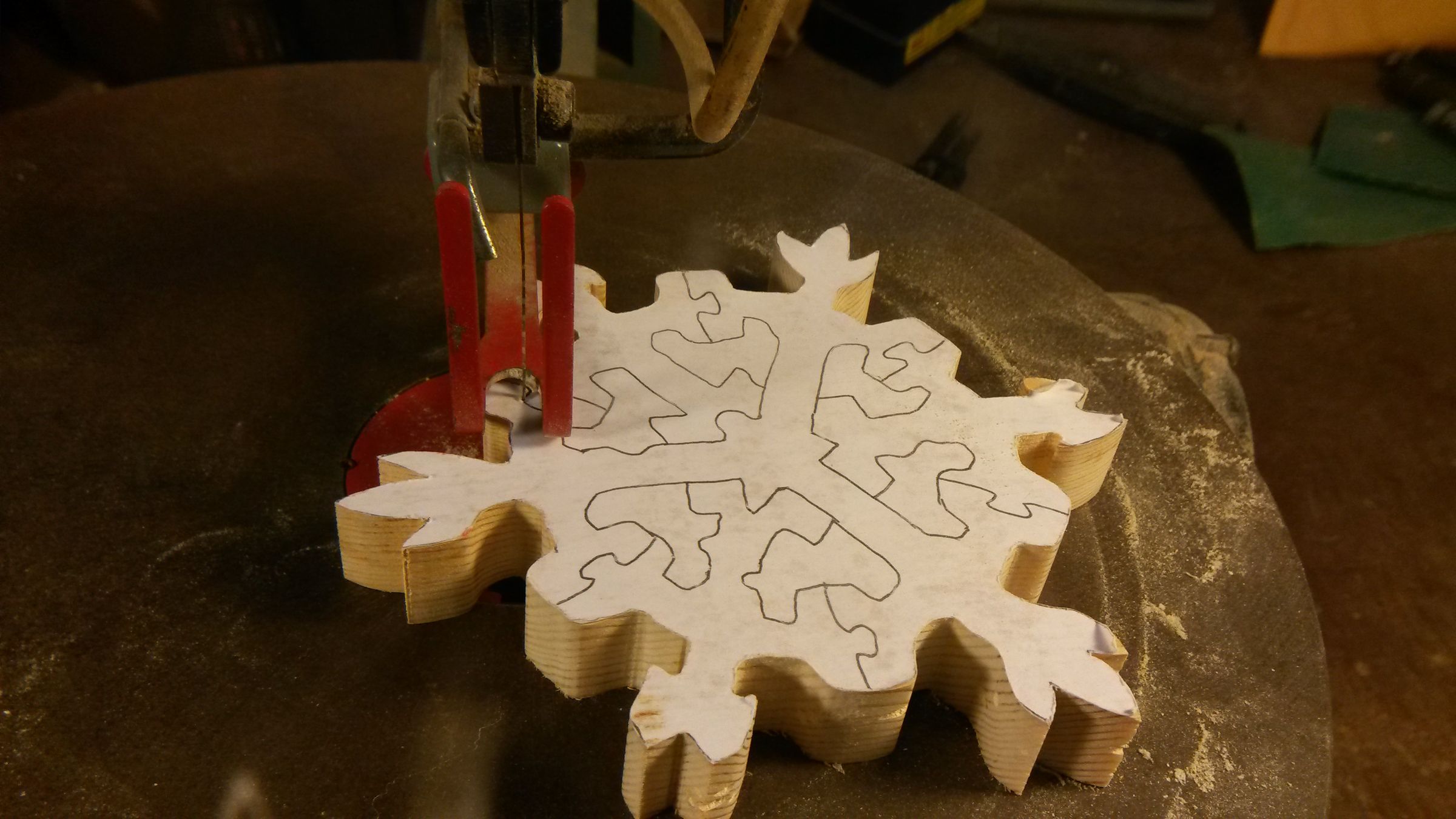Wooden Snowflake Puzzle Stockingstuffers : 5 Steps (with Pictures ...