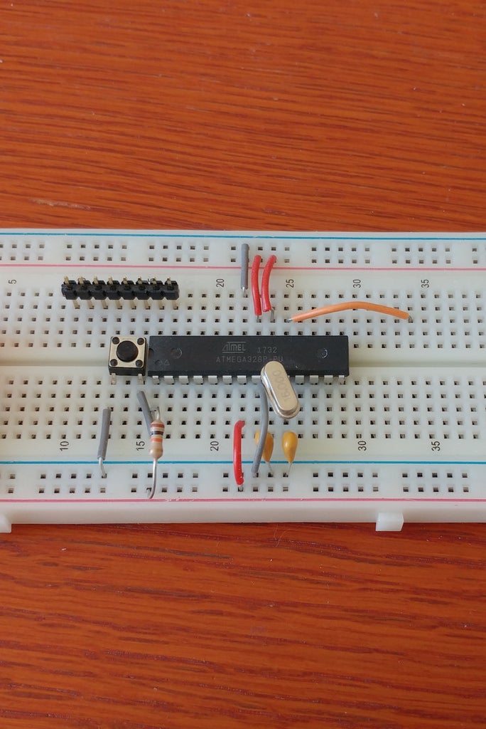 Standalone Arduino 3 3v W External 8 Mhz Clock Being Programmed From Arduino Uno Through Icsp