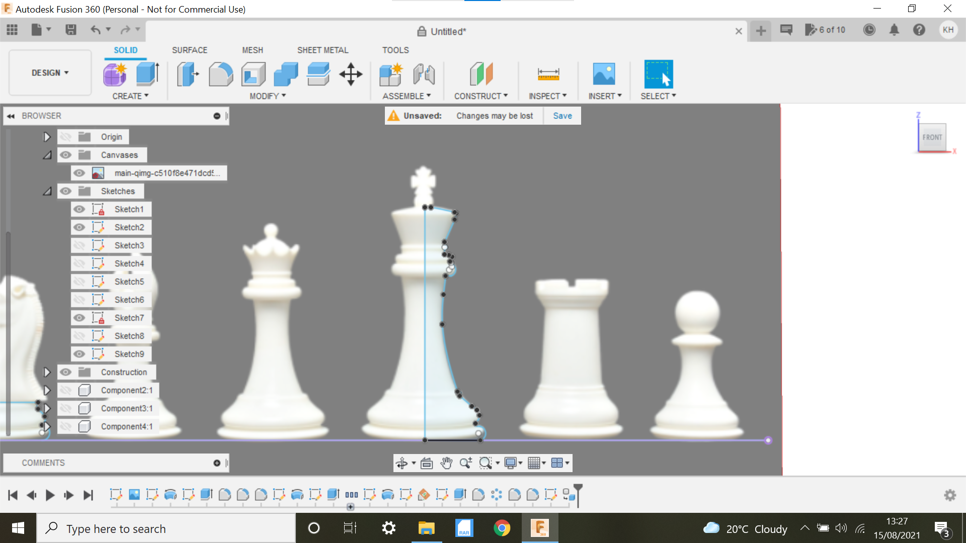 Chess Pieces 3D Printed Designed With Fusion 360 : 4 Steps (with ...