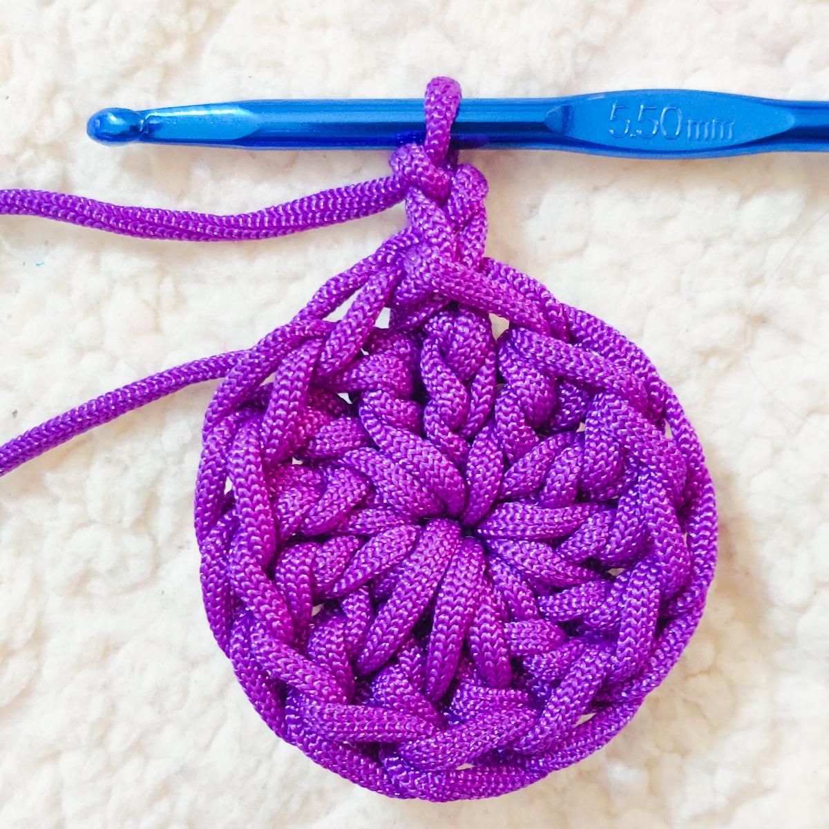 Macrame Cord Crochet Round Basket With Handles : 9 Steps (with Pictures ...