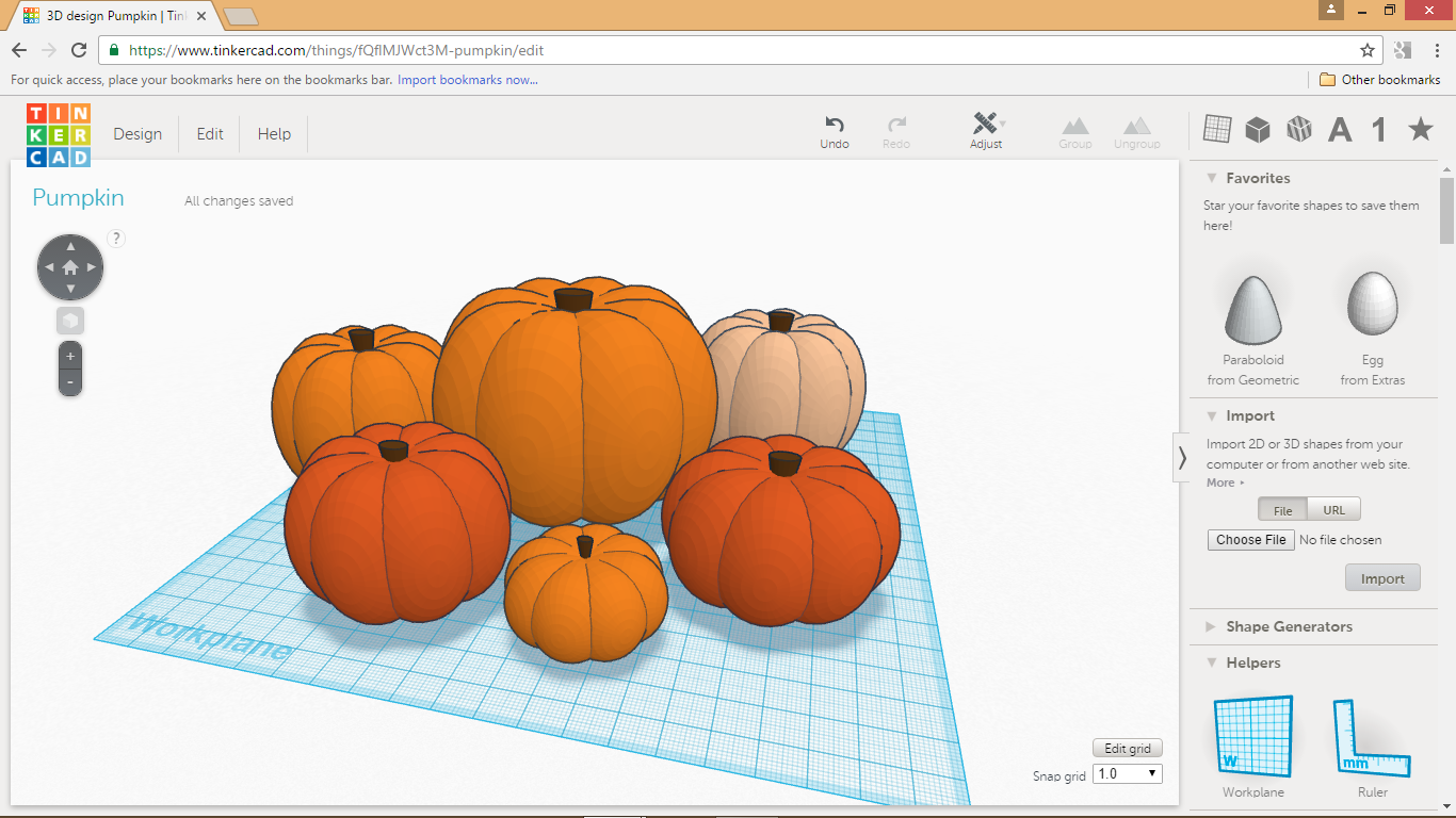 Design a Pumpkin in Tinkercad : 7 Steps (with Pictures) - Instructables