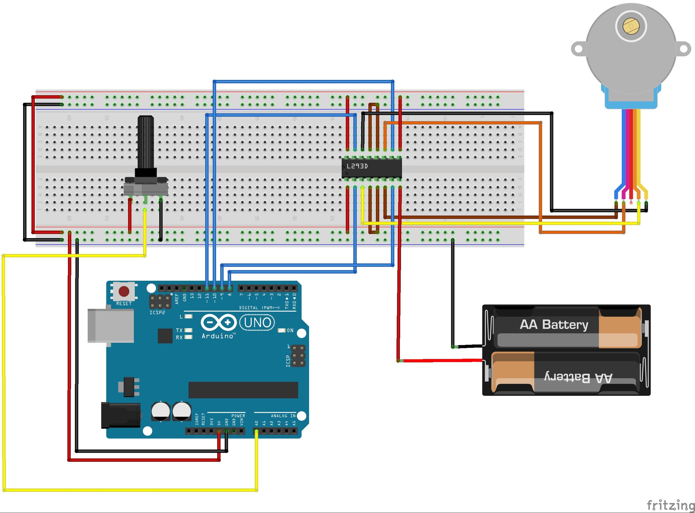 Arduino : How to Control a Stepper Motor With Potentiometer : 5 Steps ...