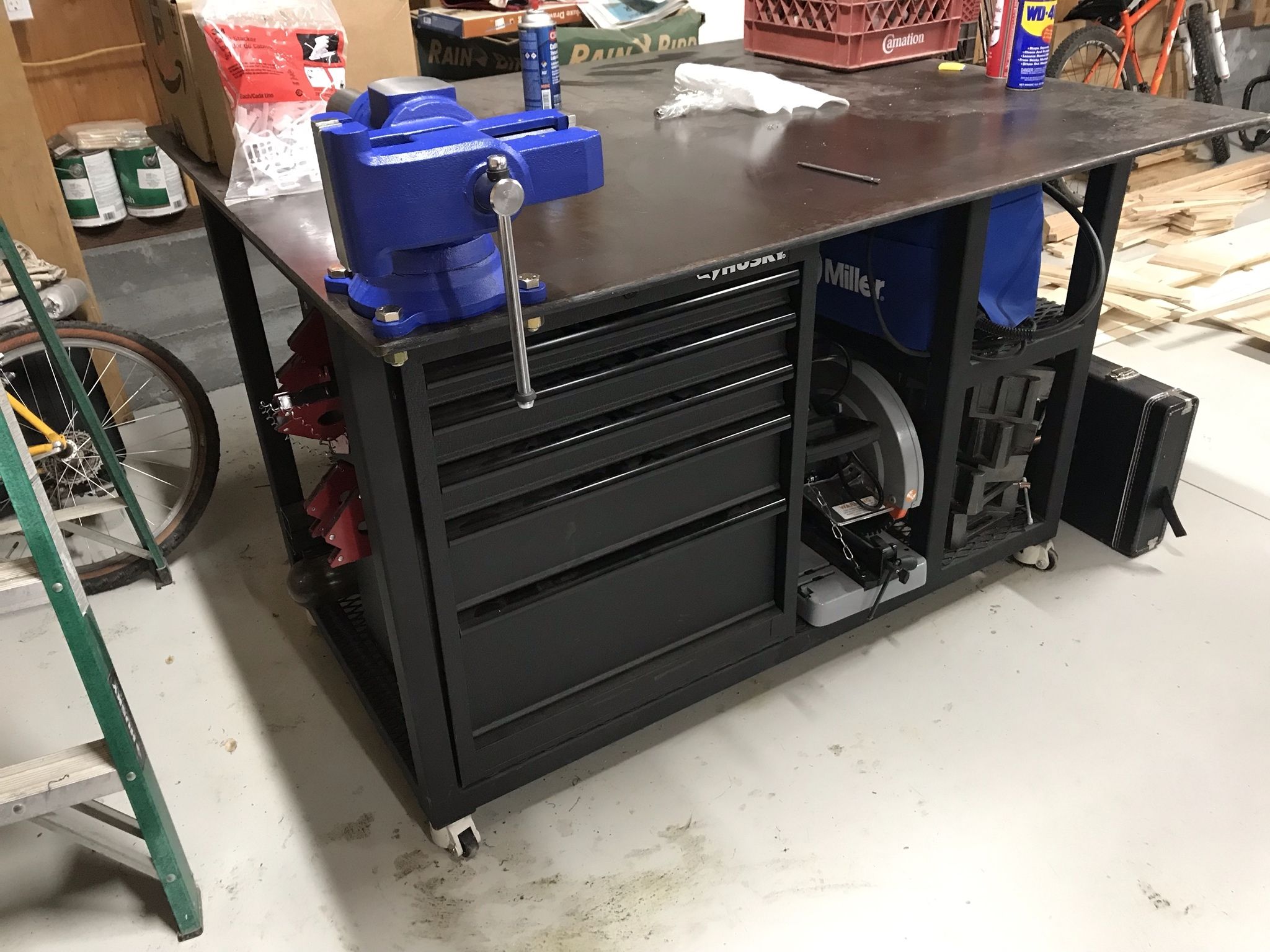 Heavy Duty Steel Welding and Work Table With Storage : 7 Steps (with ...
