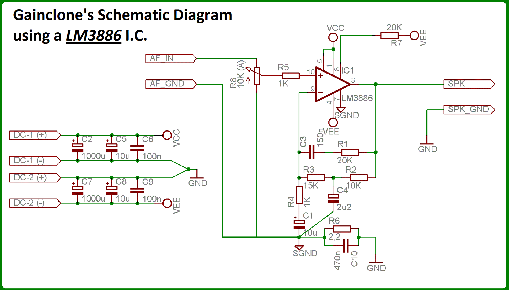 DIY HiFi Gainclone Power Amplifier (2x68w, Class AB-A, LM3886) : 7 ...