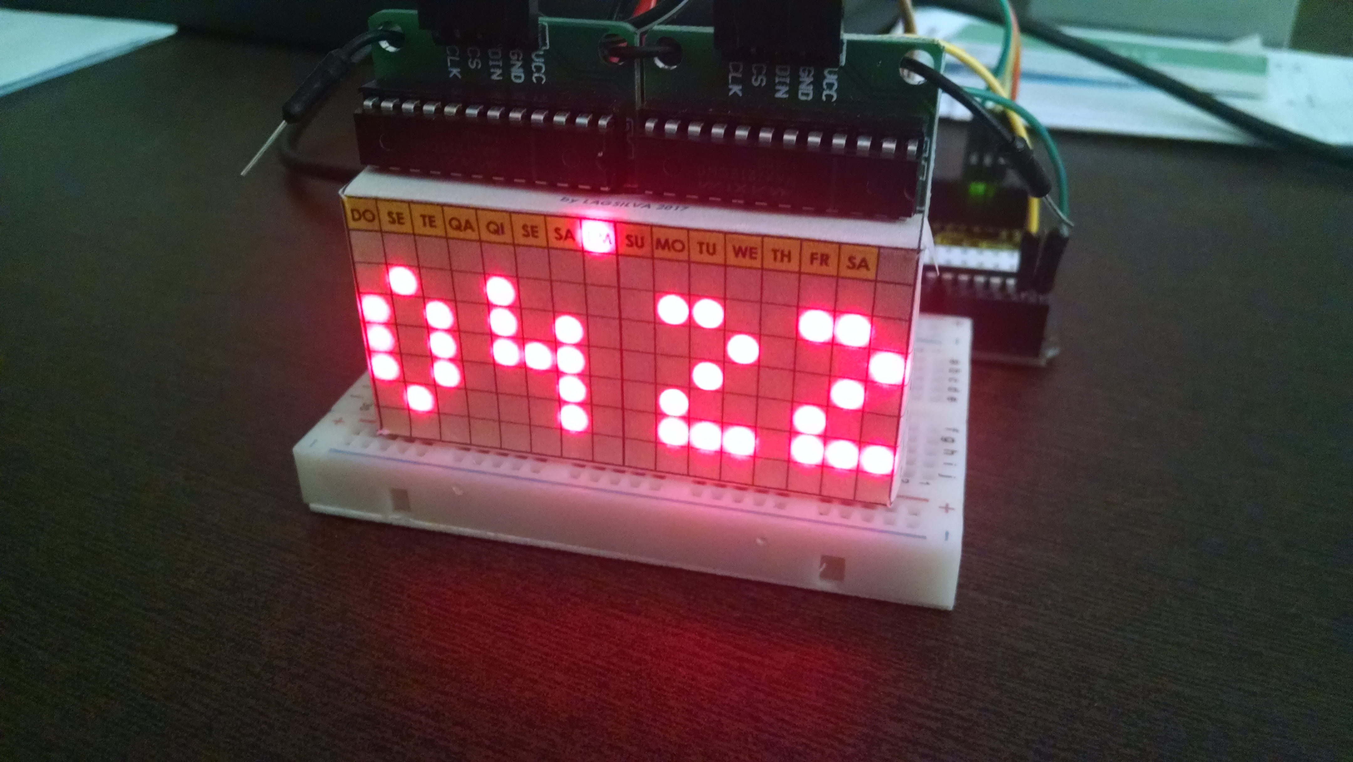 Digital and Binary Clock With Two LED Matrix and RTC (with Pictures ...