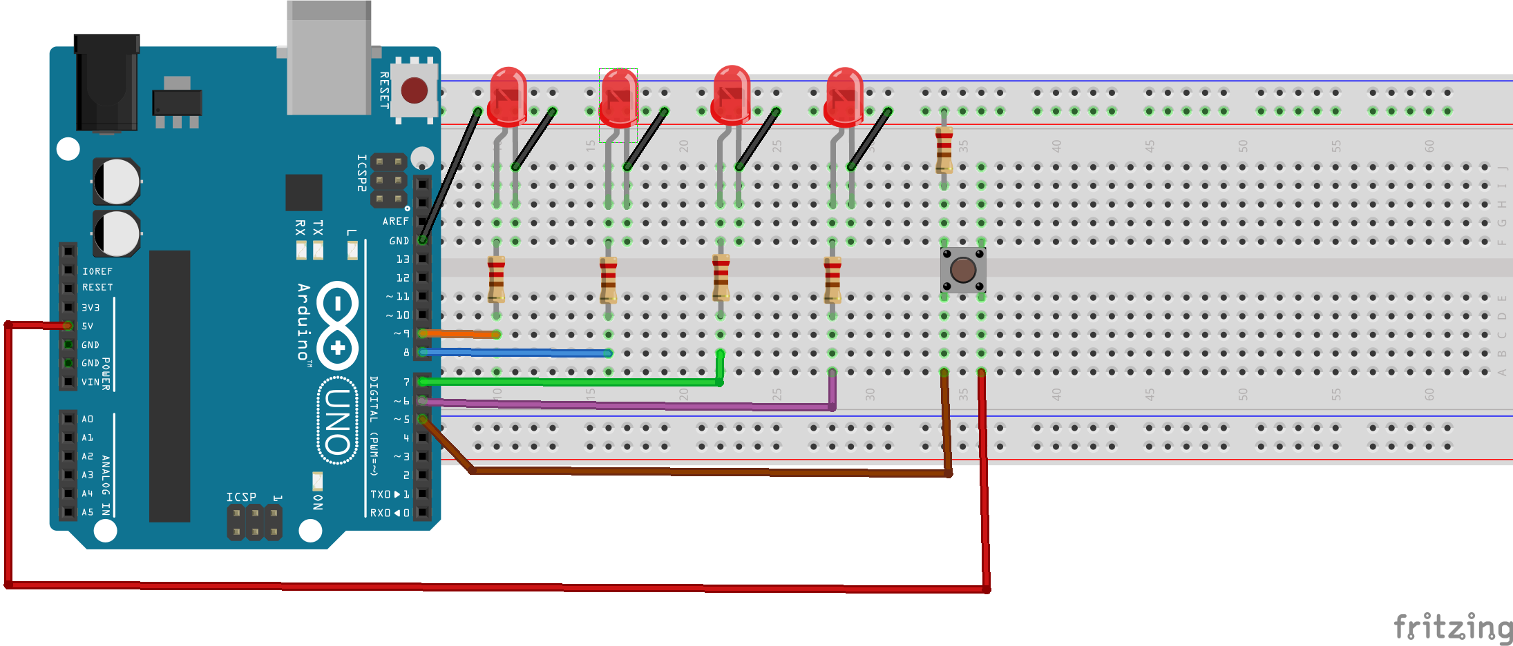 Arduino Push Button Counter With LED Indication : 4 Steps - Instructables