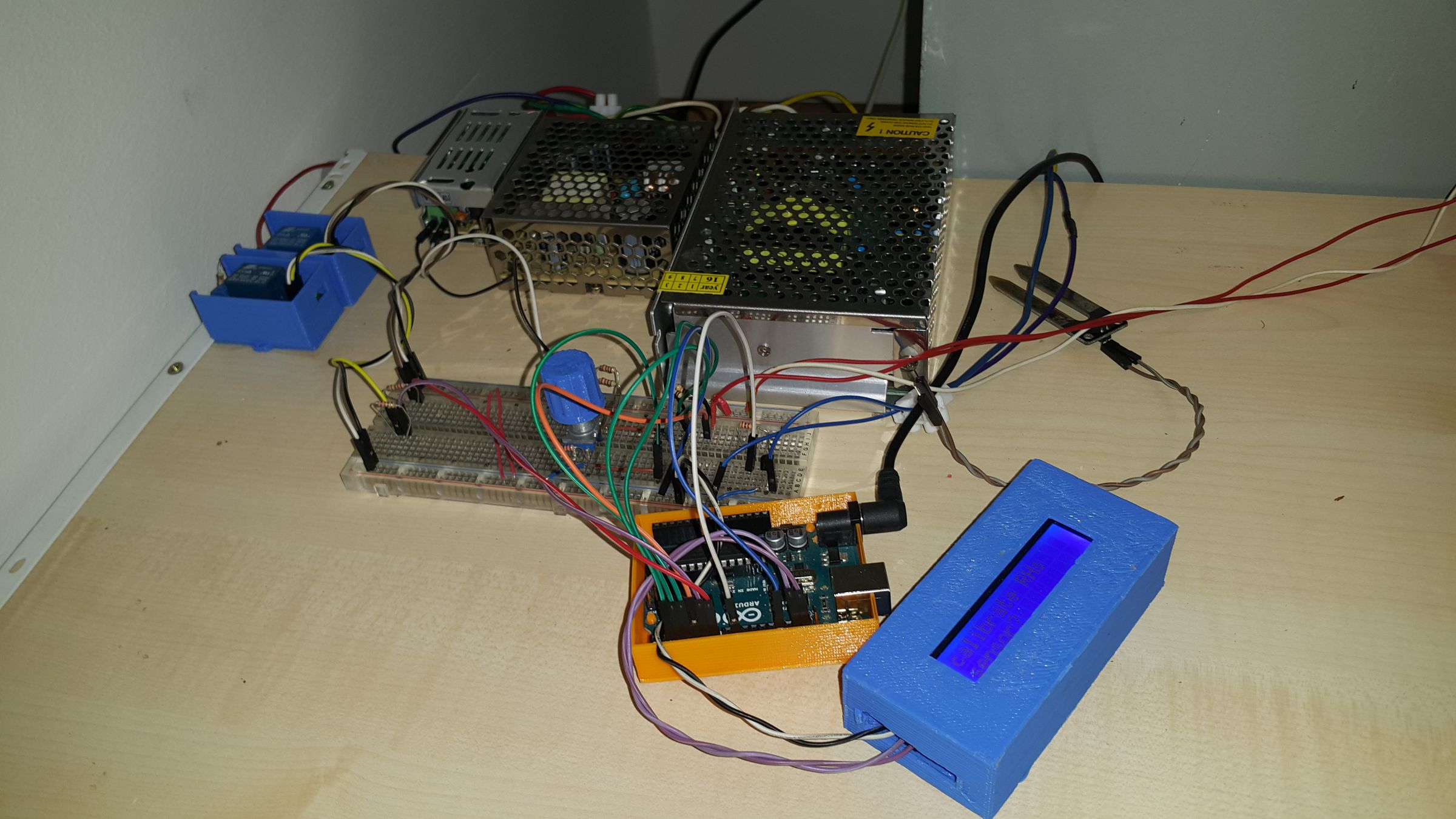 Arduino UNO, LCD 16x02 and Rotary Encoder Controlled Plant Environment ...
