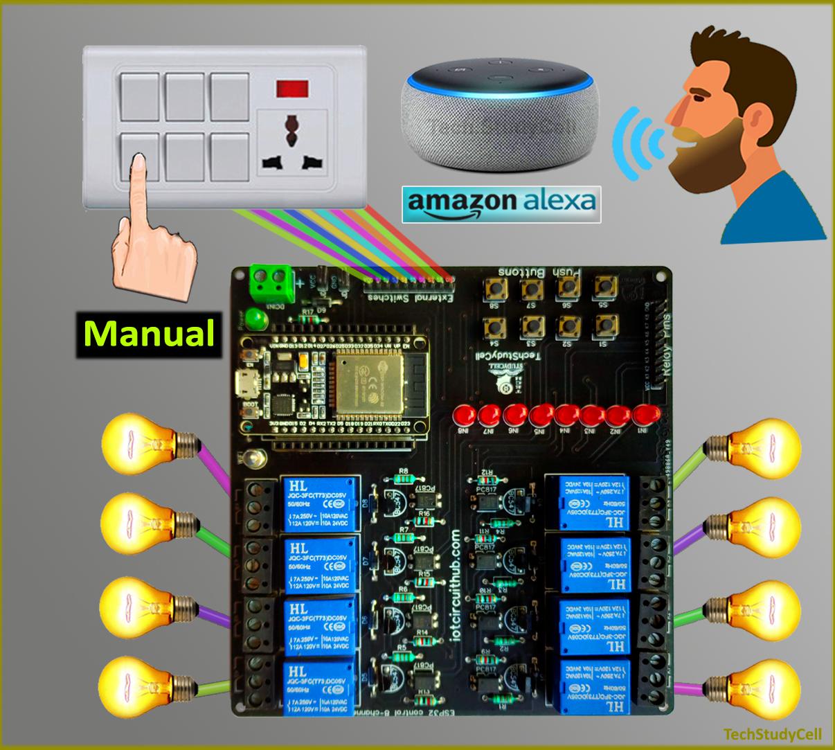 ESP32 Smart Home System With Alexa App & Manual Switches : 18 Steps ...
