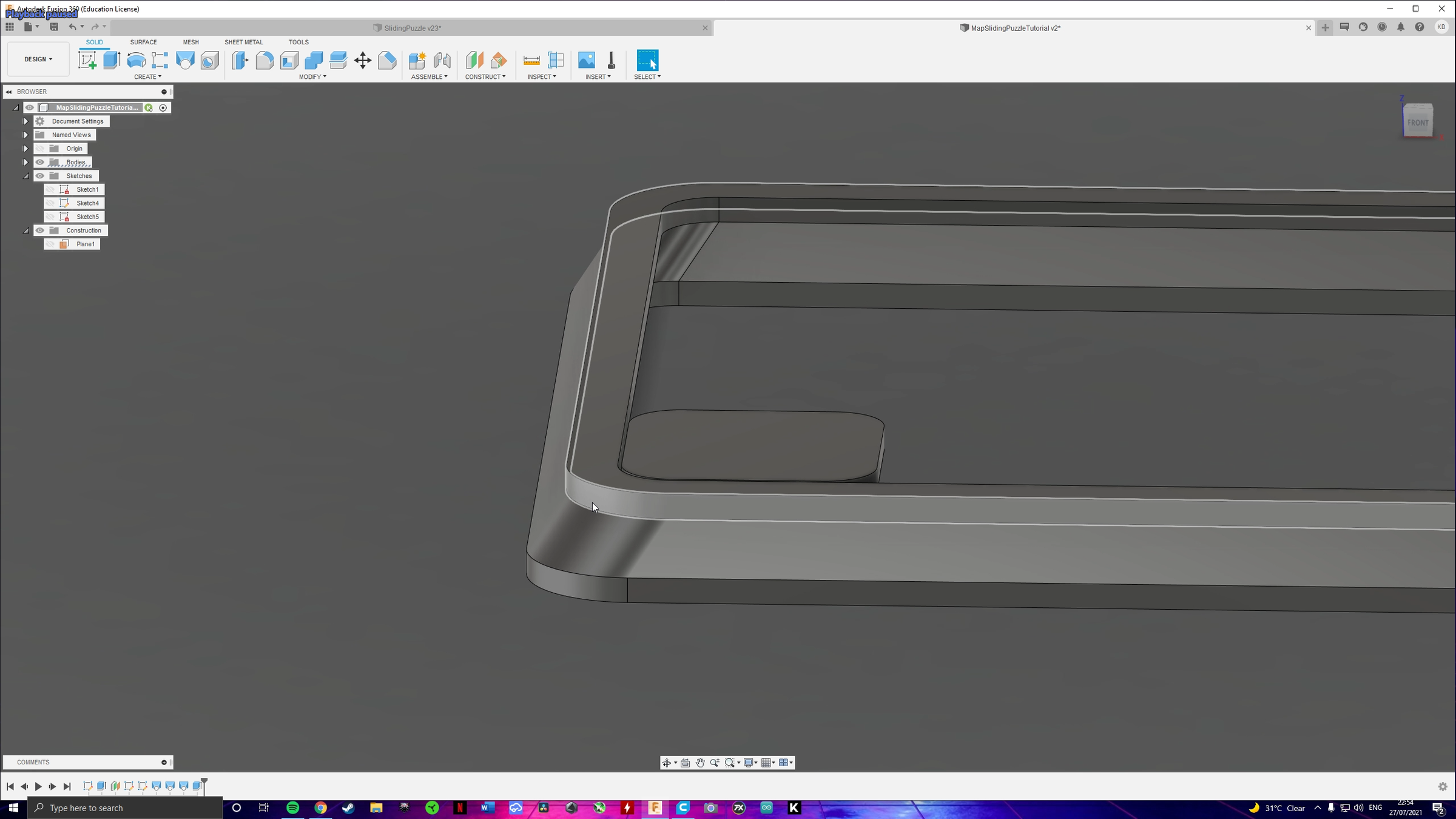 Map Sliding Puzzle 3D Printed - Fusion 360 : 28 Steps (with Pictures ...